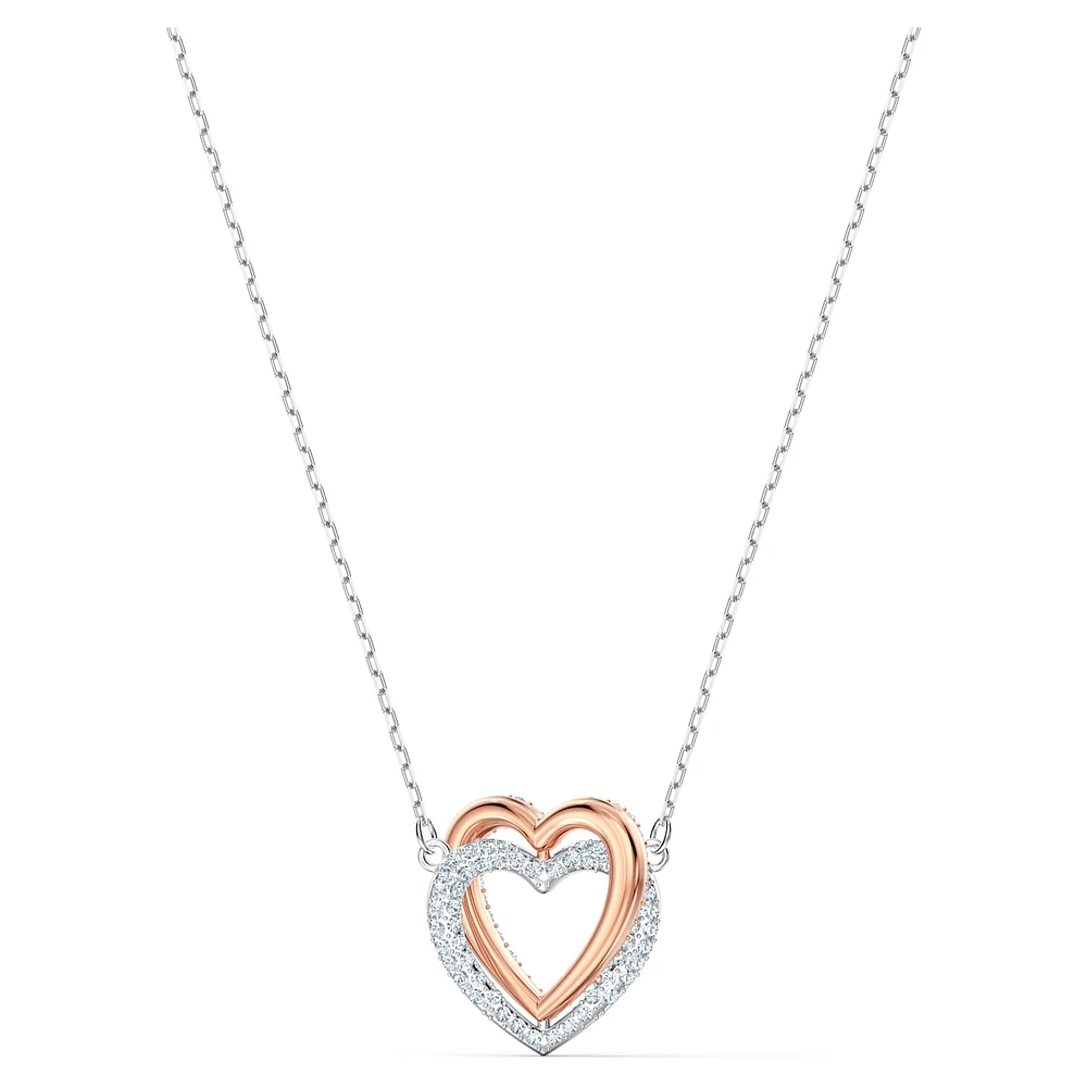 Swarovski Infinity necklace, Heart, White, Mixed metal finish by ...