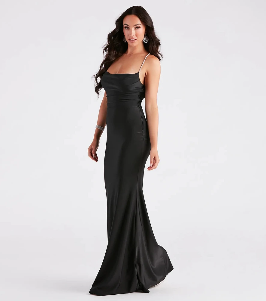 Windsor Marisol Formal Rhinestone Lace-Up Mermaid Dress at Hamilton ...
