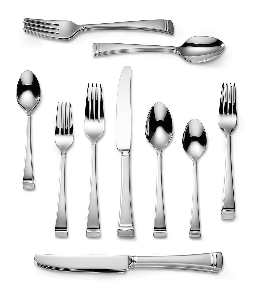 Lenox Federal Platinum Frosted 20-Piece Stainless Steel Flatware Set at ...