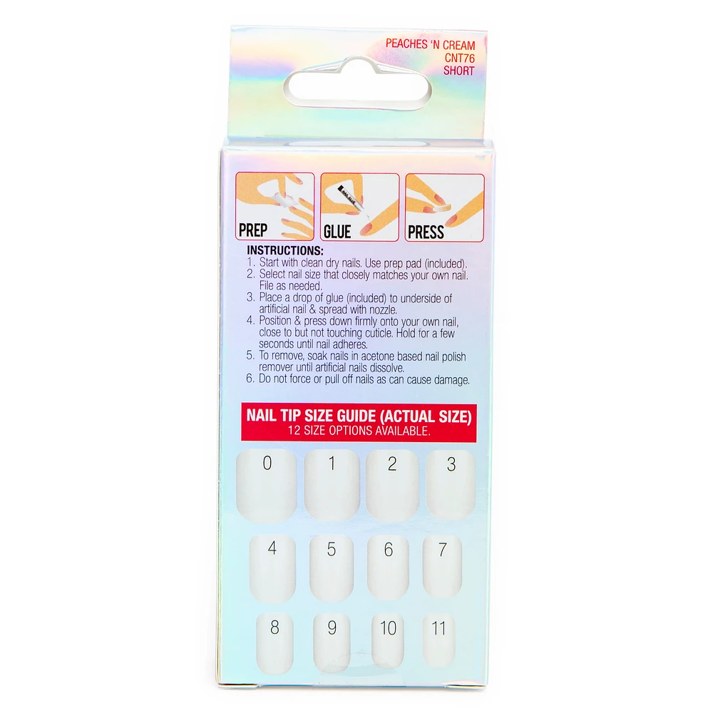 Five Below L.a. colors® pixie holographic art nail tips 33-piece nail ...