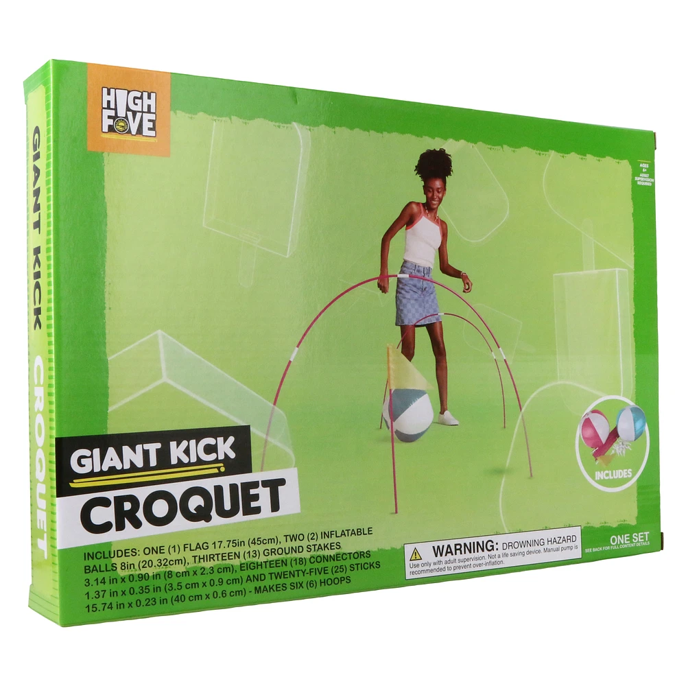 Five Below Giant kickball croquet game set at Hamilton Place in ...