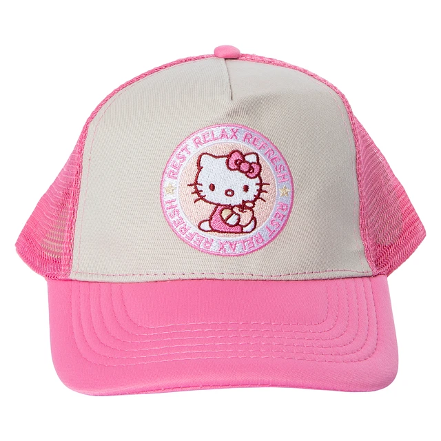 trucker hat hello kitty baseball hat Fender Hello Kitty Logo Hat Sky Music