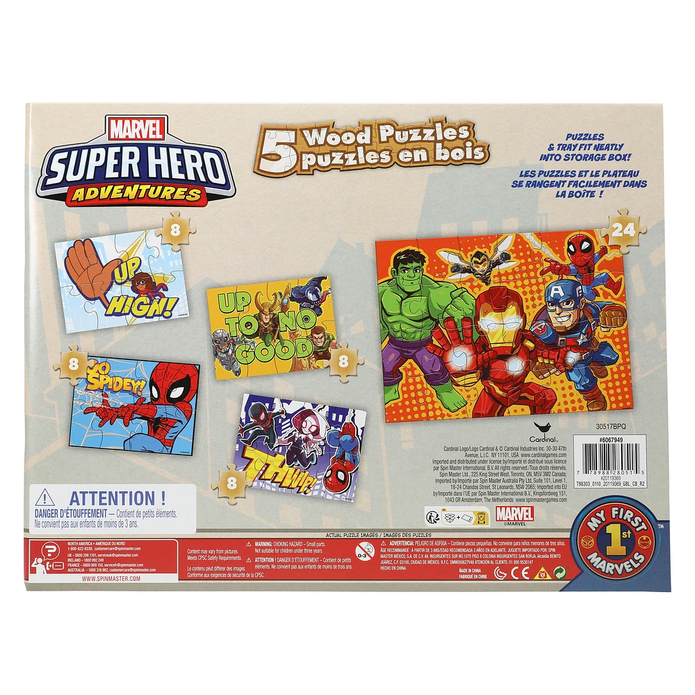 Five Below Marvel® super hero adventures 5 wood puzzles set at Hamilton ...