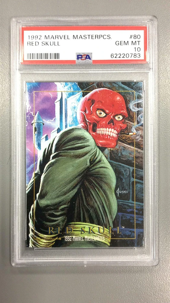 GameStop 1992 Marvel Masterpieces 80 Red Skull PSA 10 at Hamilton Place ...