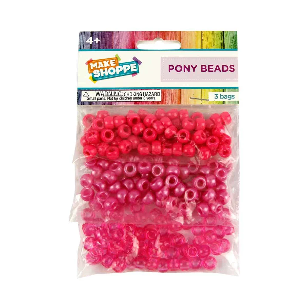 Make Shoppe Pony Beads, Pink, at Hamilton Place in Mega Sale