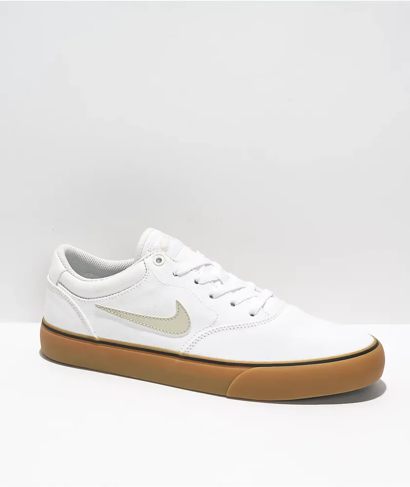 Nike SB Chron 2 White & Gum Skate Shoes at Hamilton Place in ...