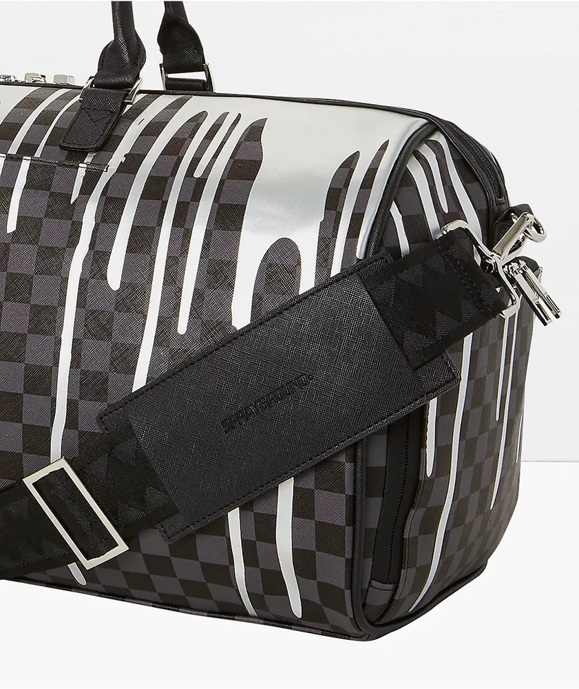 Sprayground Platinum Drip Black Checkered Duffle Bag at Mall of America ...