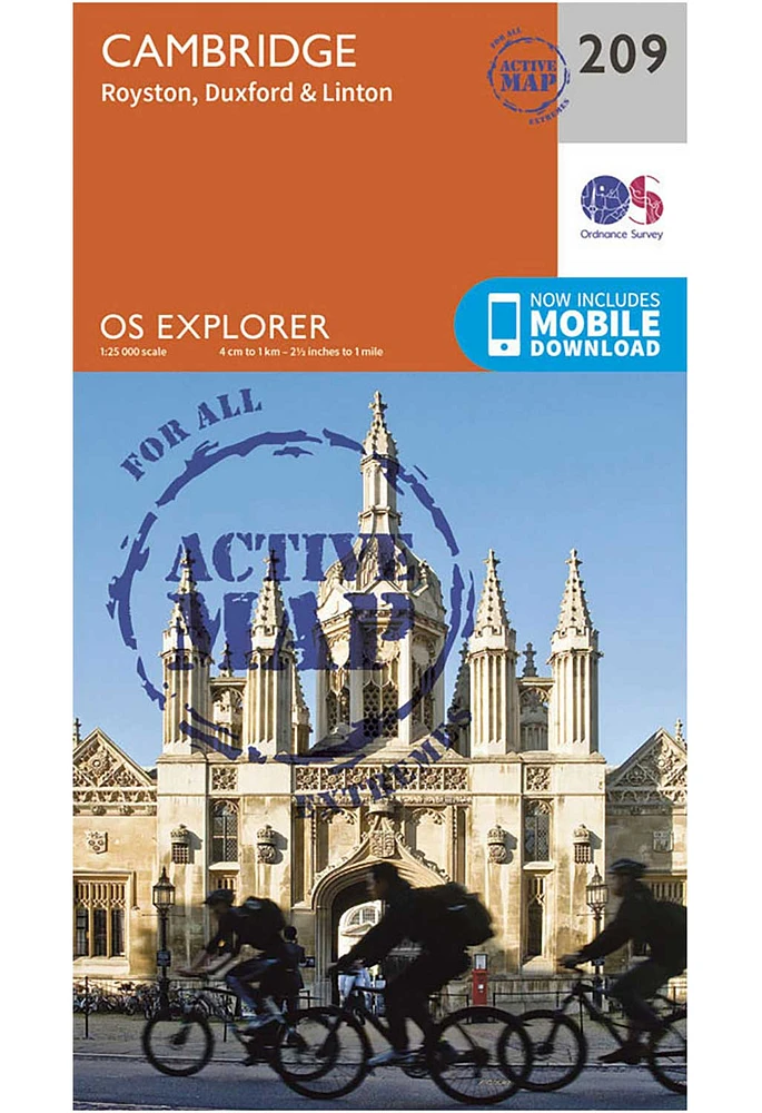Ordnance Survey Active Explorer 209: Cambridge, Royston, Duxford ...